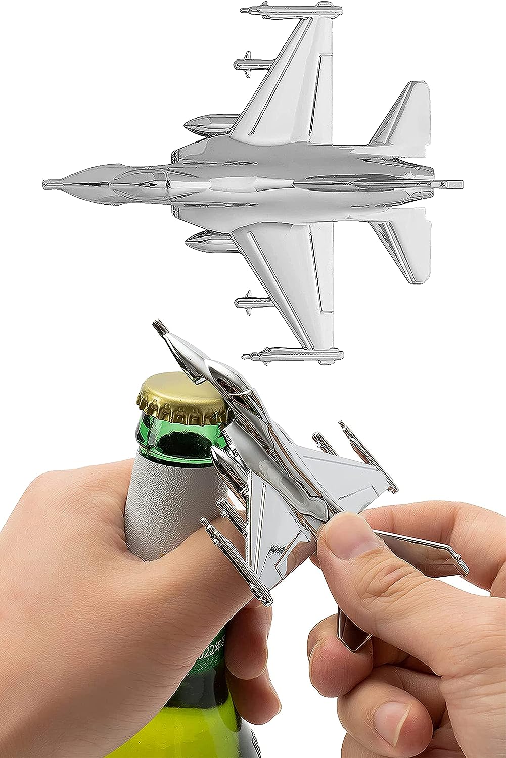 Airplane Bottle Opener Jet - Stainless Steel The Wine Savant - F16, F1 ...
